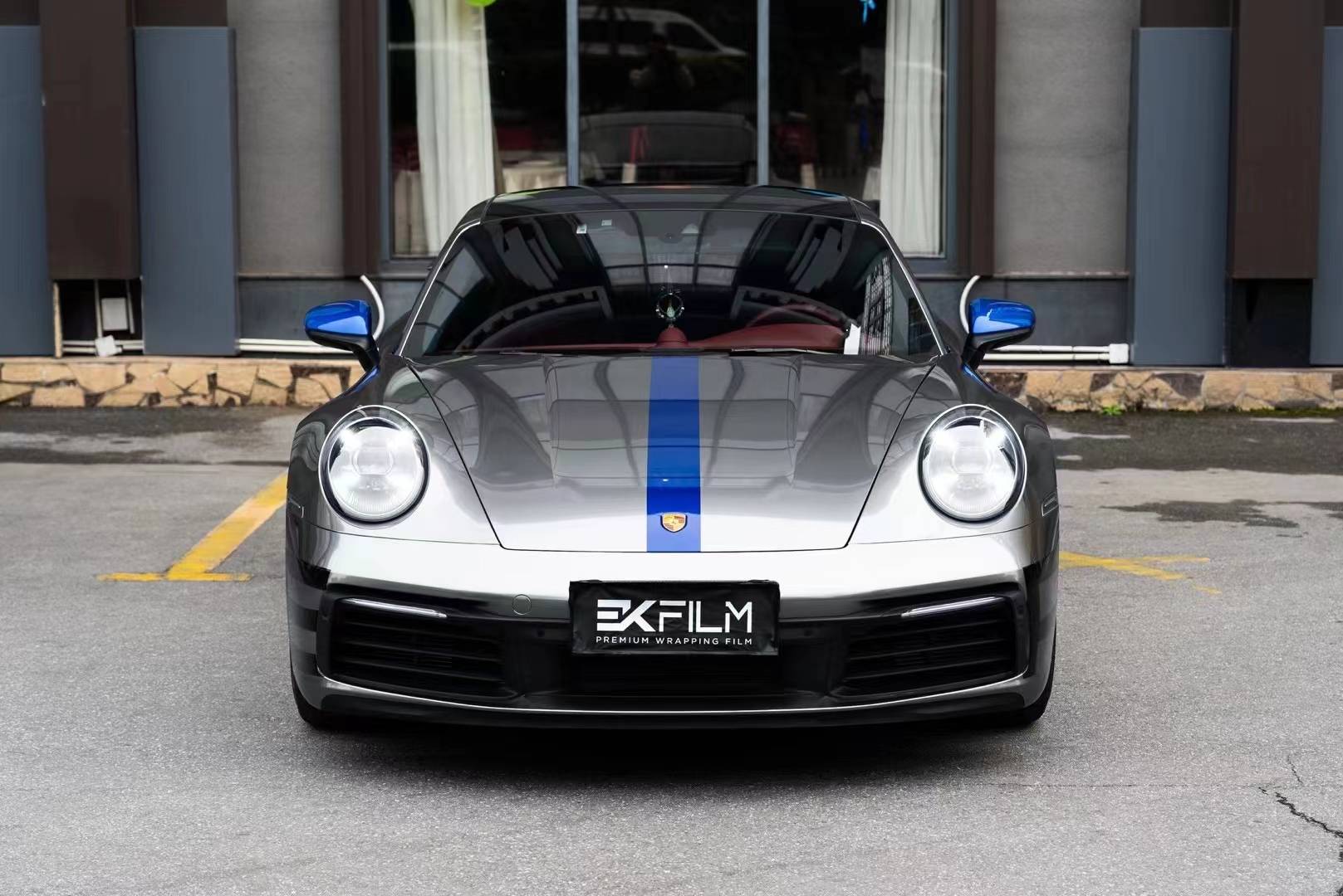 保时捷911-EK改色膜流动星芒银，闪耀着金属光泽！_搜狐汽车_搜狐网