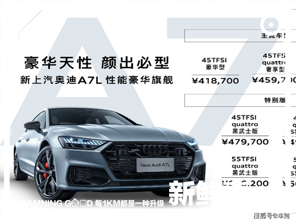 新增RS套件竞速版，新上汽奥迪A7L上市，限时37.87万元起_搜狐汽车_搜狐网