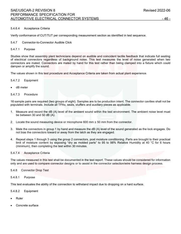 连接器测试 SAE USCAR-2 (Rev 8)2022汽车电连接器系统性能规范_搜狐汽车_搜狐网