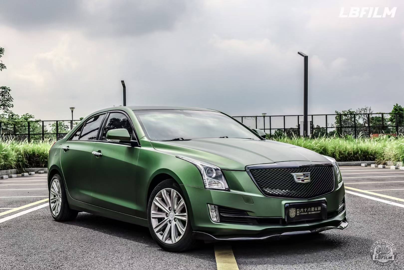 凯迪拉克ATSL-LB超亚赛博绿改色膜,柔和不刺眼的光泽_搜狐汽车_搜狐网