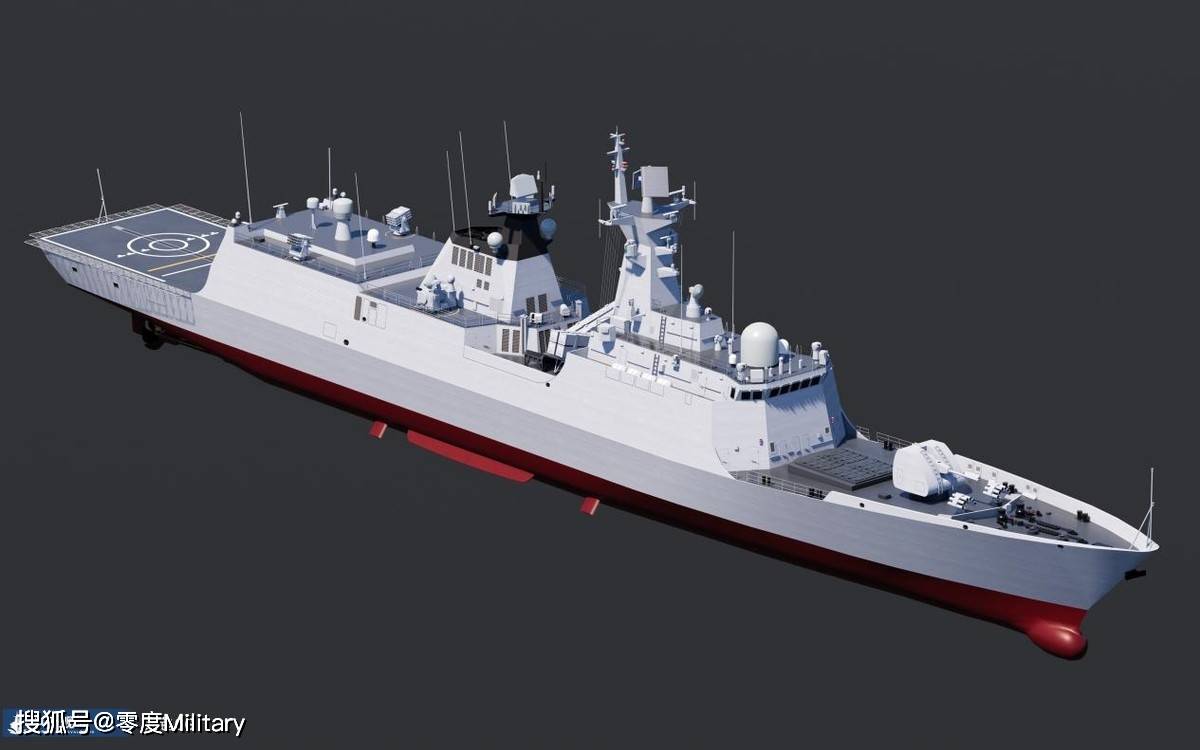 海外谈中国：新版054AG护卫舰下水 配备100毫米舰炮 机库甲板扩建_搜索雷达_沪东_的设计