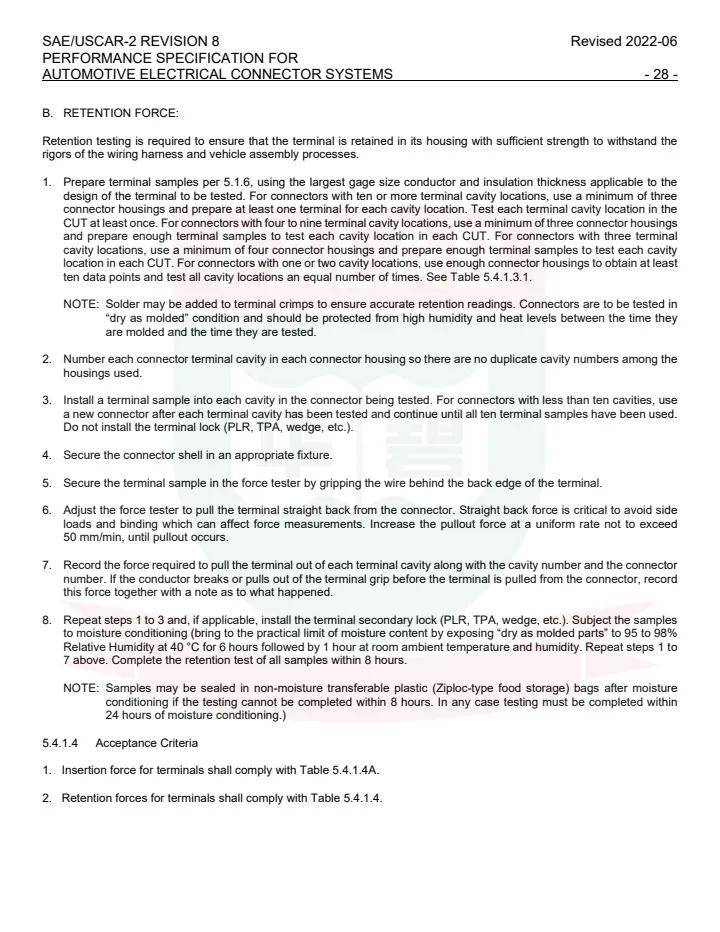 每个连接器人都知道的USCAR-2标准，SAE/USCAR-2 REBISION 8，美系汽车连接器_搜狐汽车_搜狐网