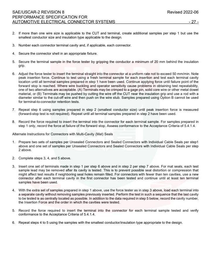 每个连接器人都知道的USCAR-2标准，SAE/USCAR-2 REBISION 8，美系汽车连接器_搜狐汽车_搜狐网
