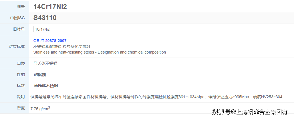 14Cr17Ni2是什么硬度材料_热处理_淬火_nilo
