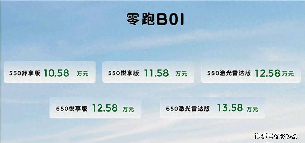 小鹏MONA M03同级，零跑B01开启预售，车长4770mm，续航550/650km_搜狐汽车_搜狐网