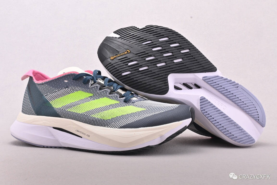 阿迪达斯 Adidas Adizero Boston 12 透气网眼竞速低帮跑步鞋_步伐_活力_合成