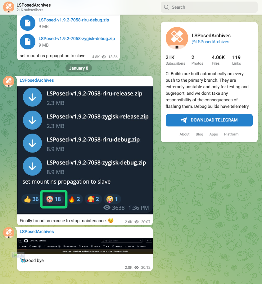 因开发人员遭受人身攻击、诽谤，LSPosed框架宣布停止维护_GitHub_Magisk_Xposed