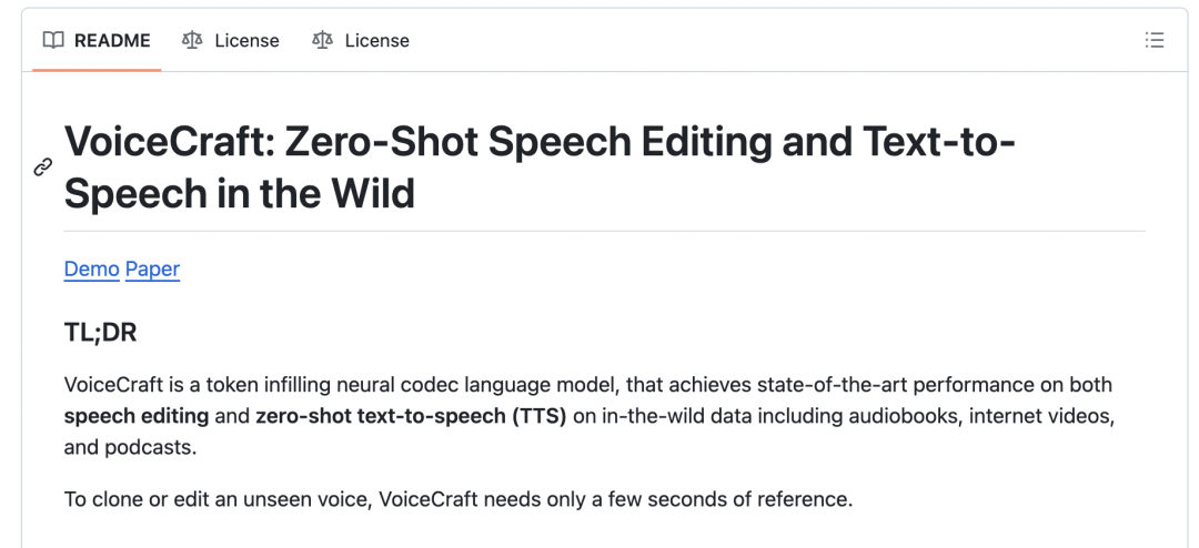 VoiceCraft：零样本语音编辑和文本转语音_处理_录音_音频
