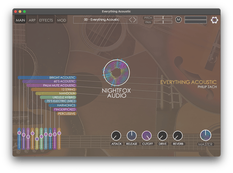 NightfoxAudio发布Everything Acoustic原声拨弦乐器和Retro Synthstack合成器音色插件_采样_支持_声音