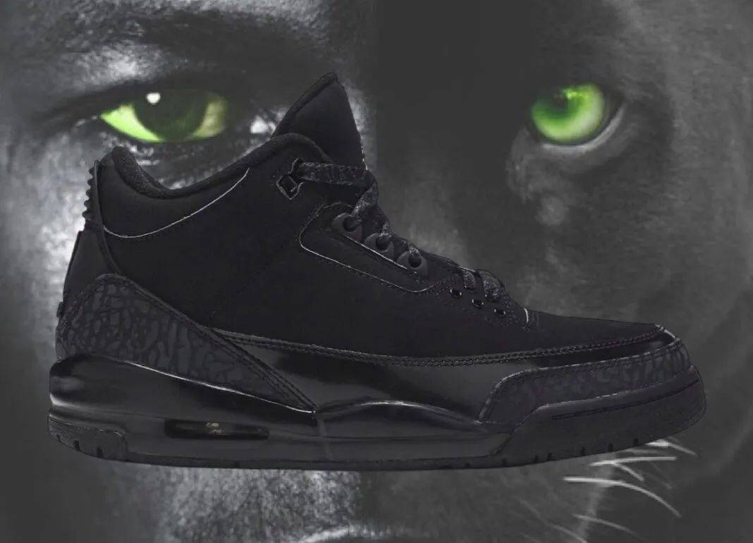 “黑猫”复刻延后发售，Air Jordan 3经典配色将在明年初登场！_Black_Cat_设计