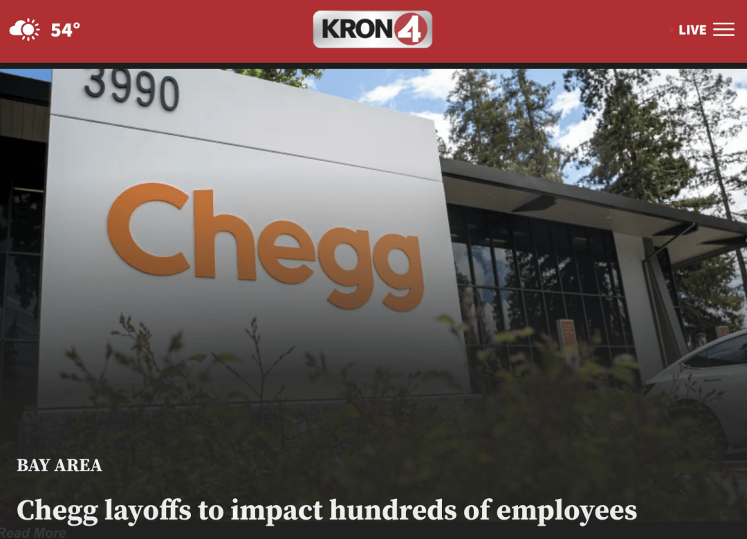 湾区科技公司裁员23%，省了几千万美元..._Chegg_kron_员工