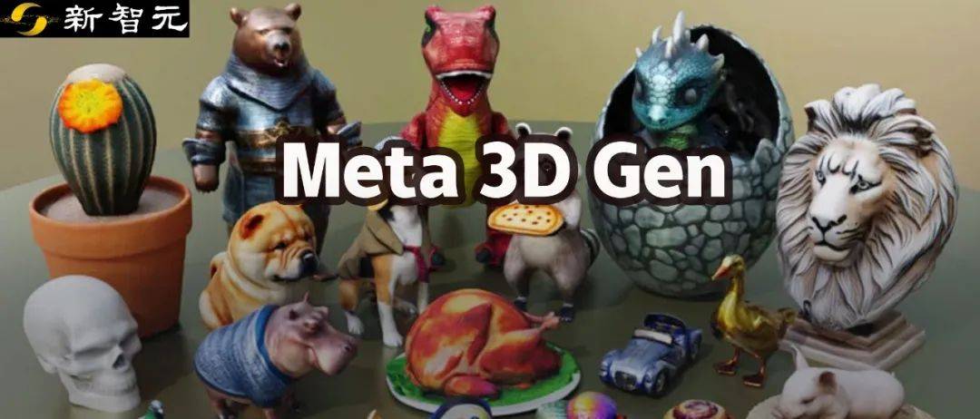 60秒直出3D内容，纹理逼真！Meta最新3D Gen模型实现60倍速生成_文本_图像_时间