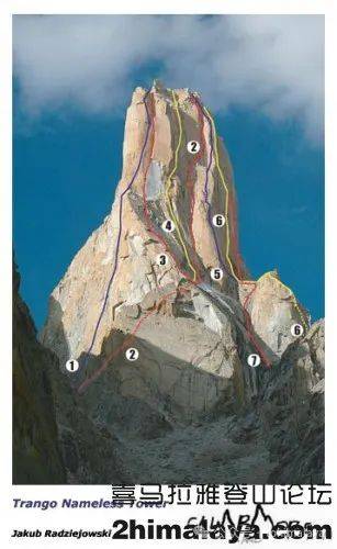 [巴基斯坦]Trango/Nameless Tower峰Grand Diedre Desplomando线路难得一见的重复攀登_ek_难度_自由