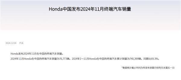 本田中国销量寒冬，11月销量同比大跌28%，何时能回暖？_搜狐汽车_搜狐网