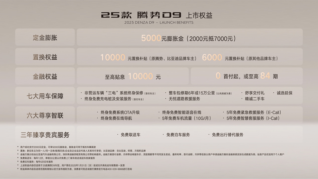 售价33.98万元起，25款腾势D9来了_km_智能_续航