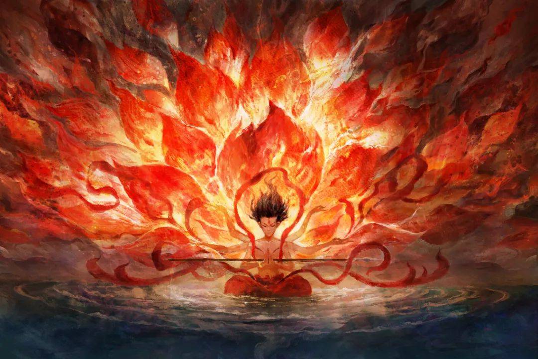 《哪吒2》电影票房破100亿！燃爆海报出自云南画师_段磊_片头_创作