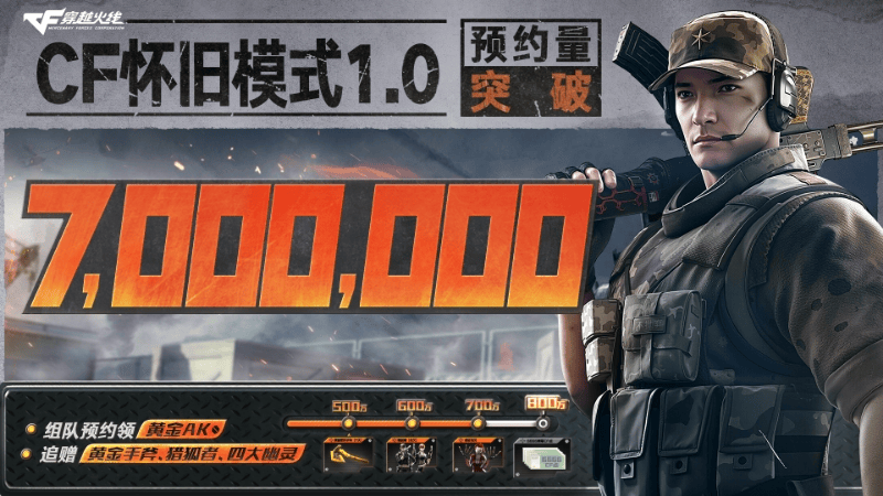 CF怀旧模式1.0预约突破700万! CFPL总决赛、明星校长对抗赛来袭_CFer_穿越火线_老兵