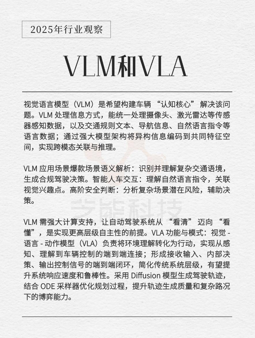 辅助驾驶从VLM与VLA：2025年下半年的核心转变_车辆_模型_语言