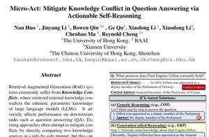 Micro-Act：用自主推理解决问答中的知识冲突_模型_行动_Nan