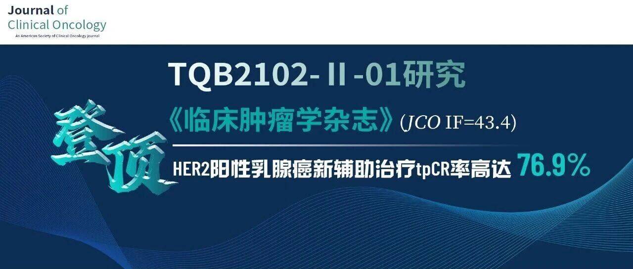 JCO丨邵志敏教授团队TQB2102-Ⅱ-01研究：新型HER2 双表位ADC重大进展，新辅助治疗pCR率突破历史_队列_患者_tpCR