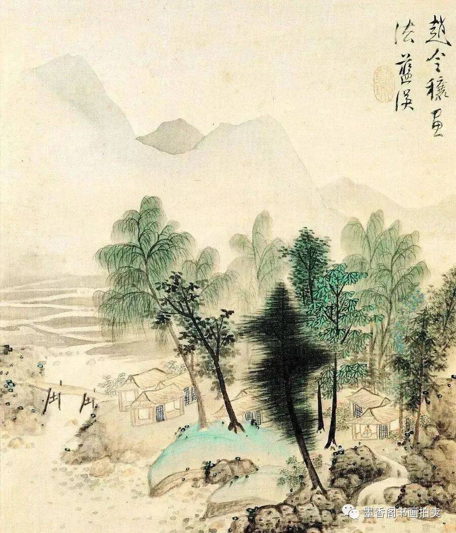 蓝瑛册页：小山水，大境界_波罗蜜_般若_书画